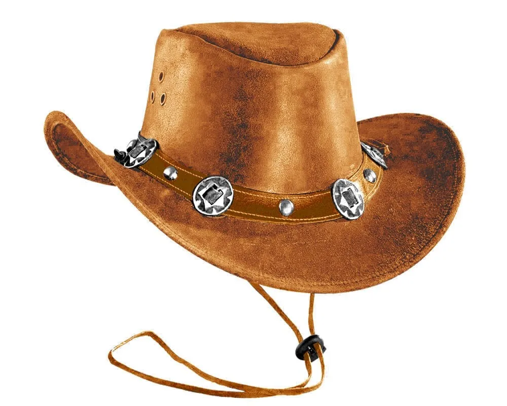 Cowboy Leather Hat Western Hat Bull Riding Hat With Antique Look ...