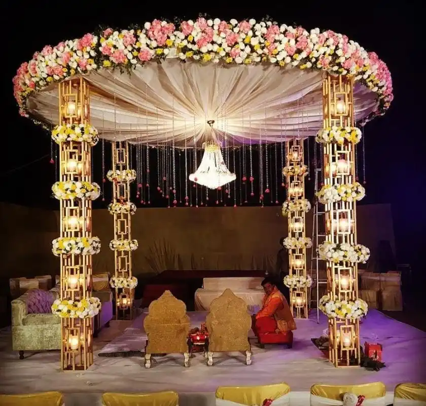 Hindu Wedding Mandap Set - Latest Design & Fiber Carved