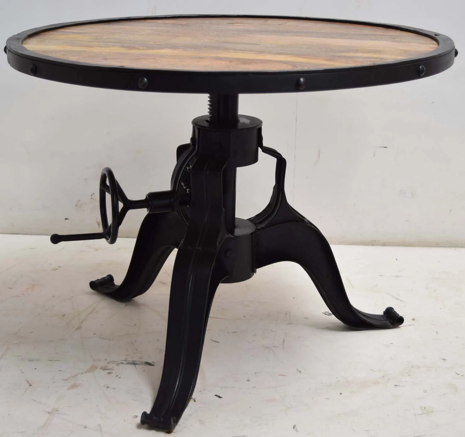 Industrial Vintage Crank Mechanism Hand Adjustable Side Table - Buy ...