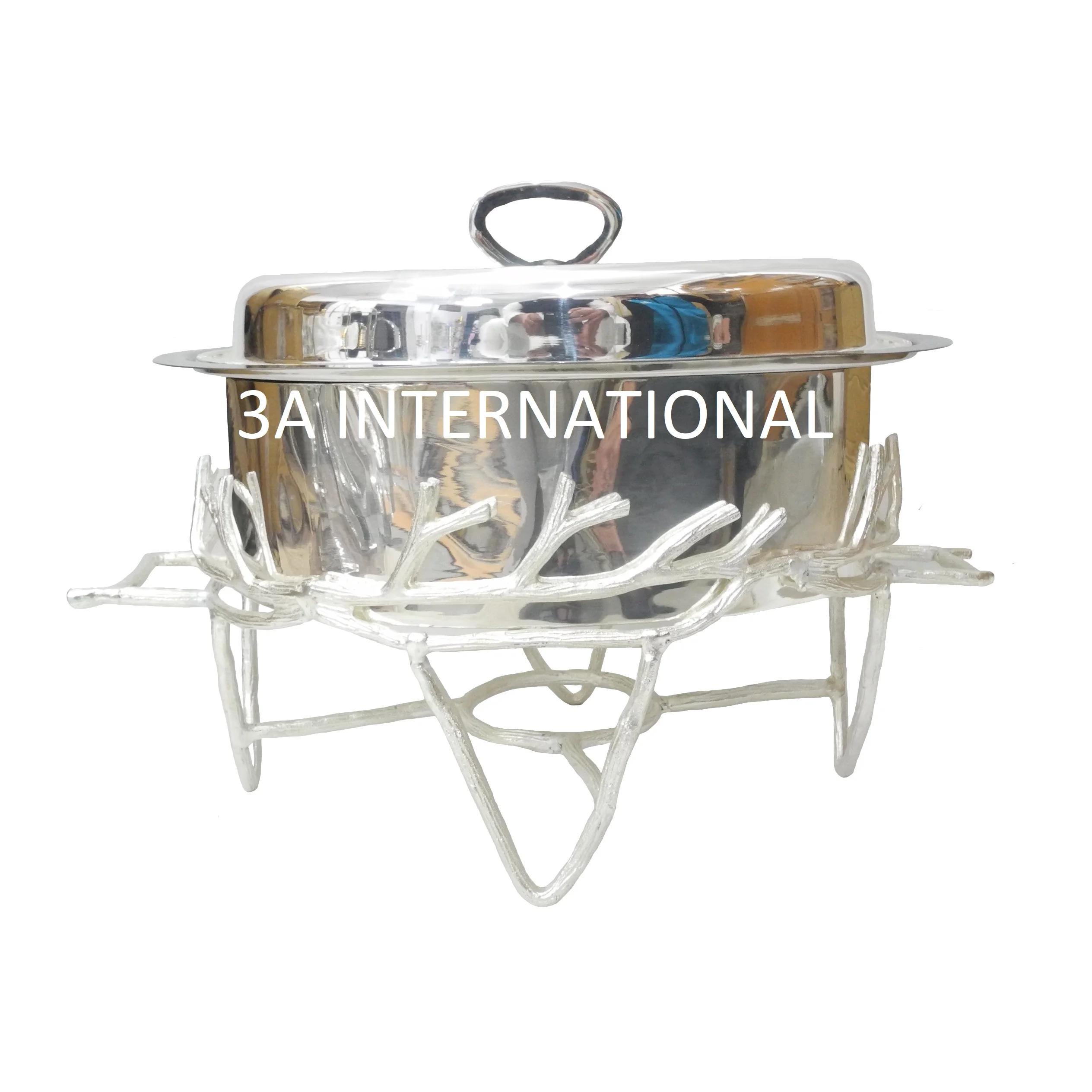 Stainless Steel Copper Shiny Metal Chafing Dish Golden Stand For Party ...