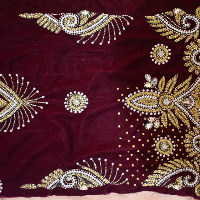 Shop Indian Raw Silk Nigerian Georges Wrappers with Net Blouse