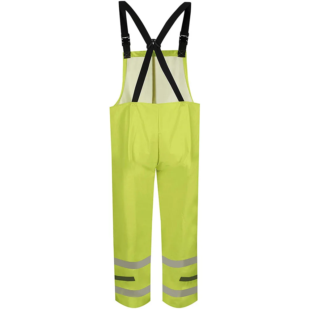 Mens High Visibility Flame Resistant Arc Resistant Rain Bib Overall Big ...
