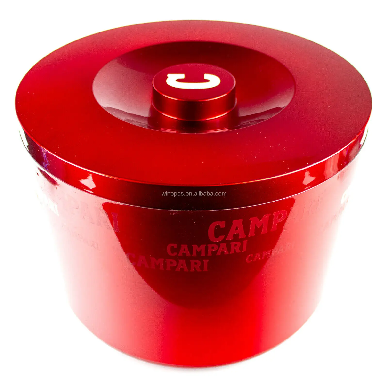 Plastic Campari Ice Bucket - Durable PS Material Bar Accessory for ...