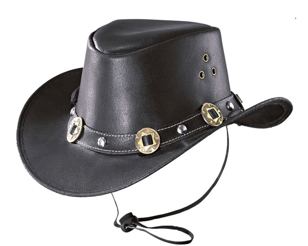 Cowboy Leather Hat Western Hat Bull Riding Hat With Antique Look ...