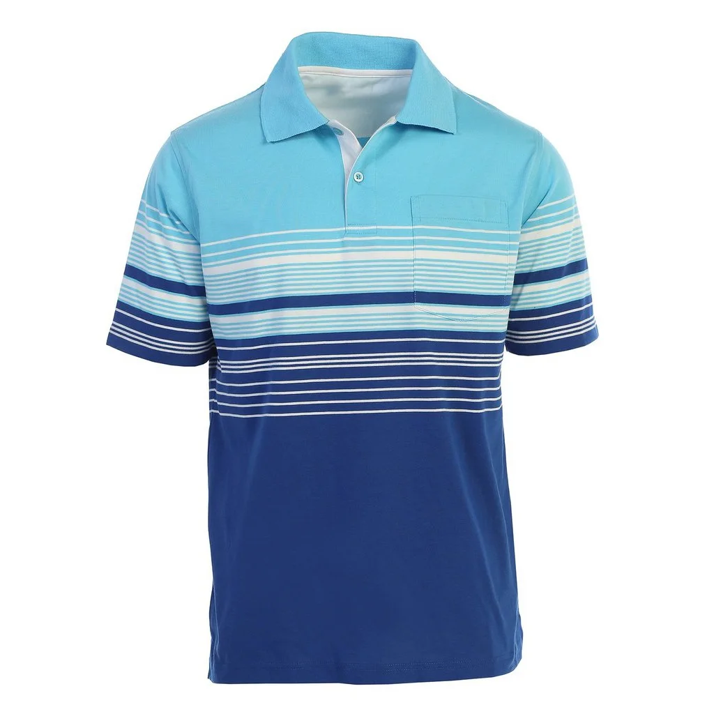 Polo T Shirt Perfect Custom Multicolored Stripe 100% Cotton Wholesale ...
