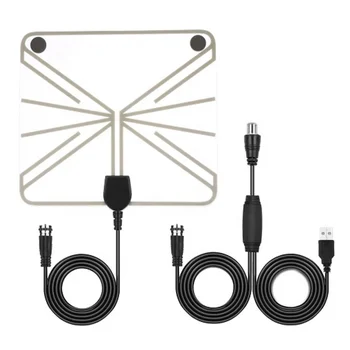 Digital Indoor Amplified Window Hdtv Tv Antenna With 50 Miles Range Uhf ...