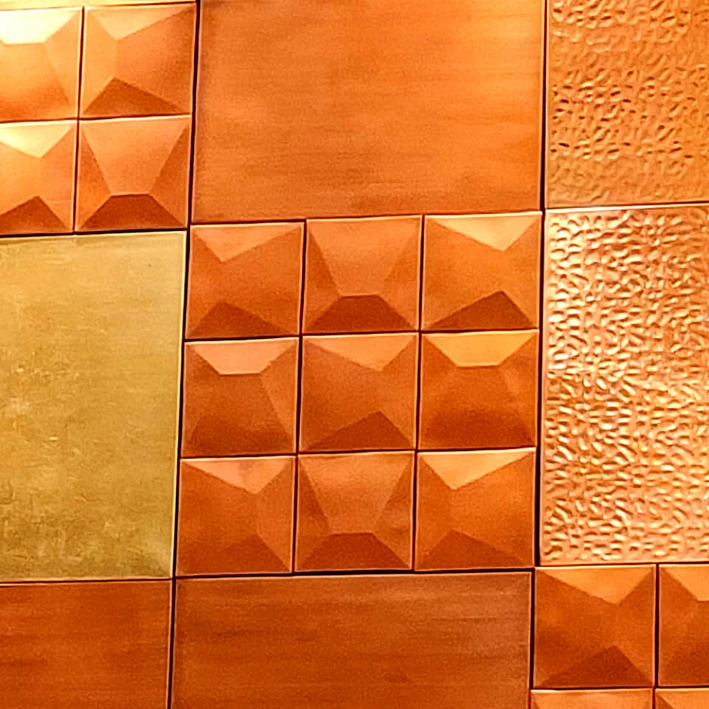 Hammered Copper Sheet Wall Cladding | Decorative Metal for Custom Home ...