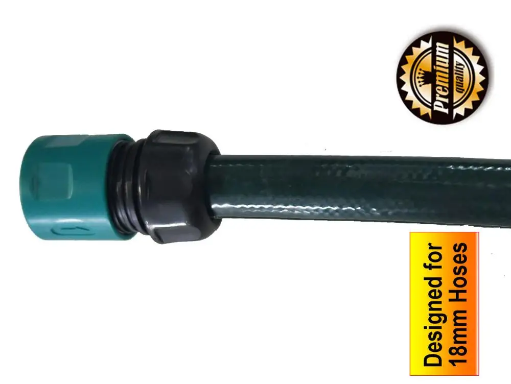 18mm Large Flow Garden PVC Hose Fittings & Connectors