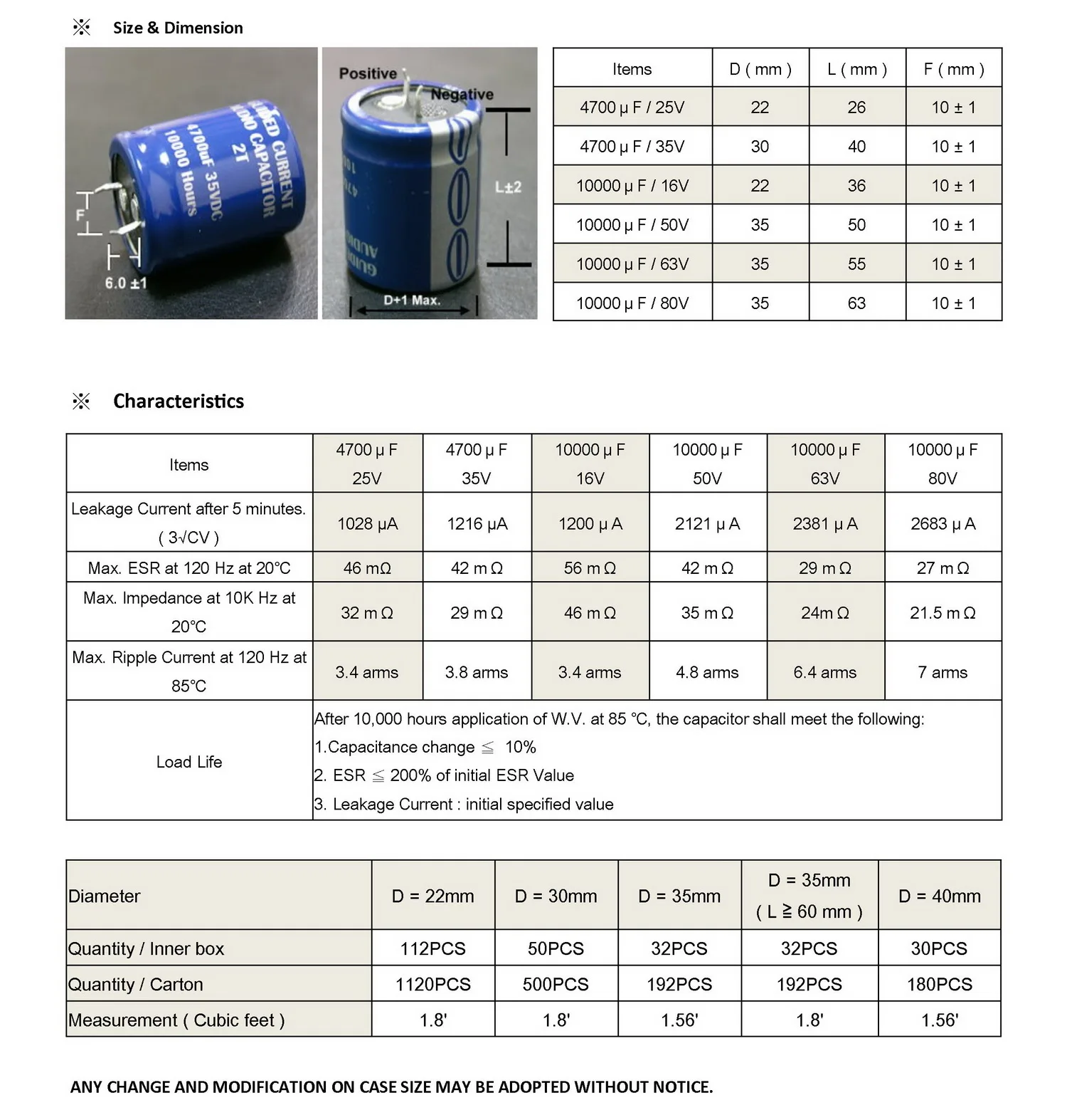 S'TECH CD293 Aluminum Electrolytic Capacitors for Amplifiers