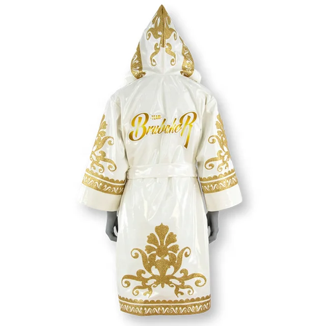 High Quality Custom Boxing Gown Robe With Hood - Buy Boxing Robe With ...