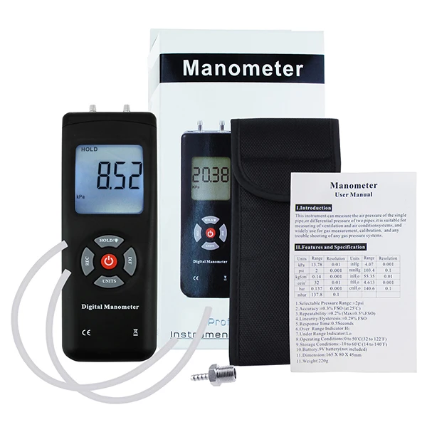 MAN-45 Professional Digital Manometer - Precision & Reliability
