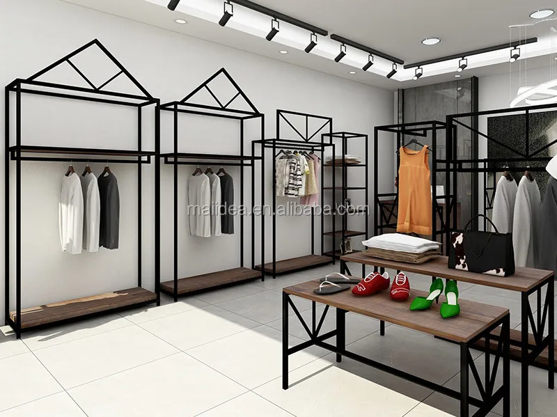 Retail Clothes Store Interior Decoration/garment Shop Furniture/wall ...