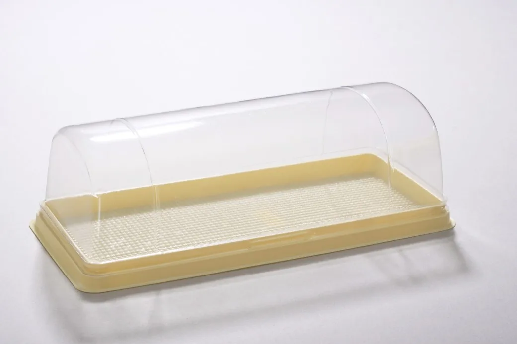 Taiwan Swiss Roll Plastic Cake Container With Clear Lid Disposable ...