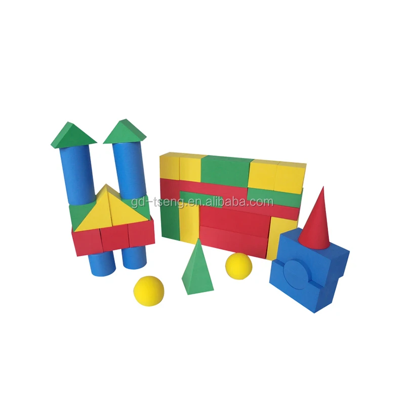 2020 7 Cm Dia Eva Kids Foam Solids 3d Geo Building Blocks 6pcs 6 Shapes ...