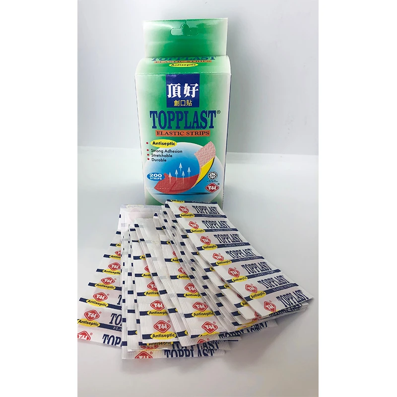 Factory Price Premium Grade Topplast Antiseptic Elastic Band Aid 200s ...