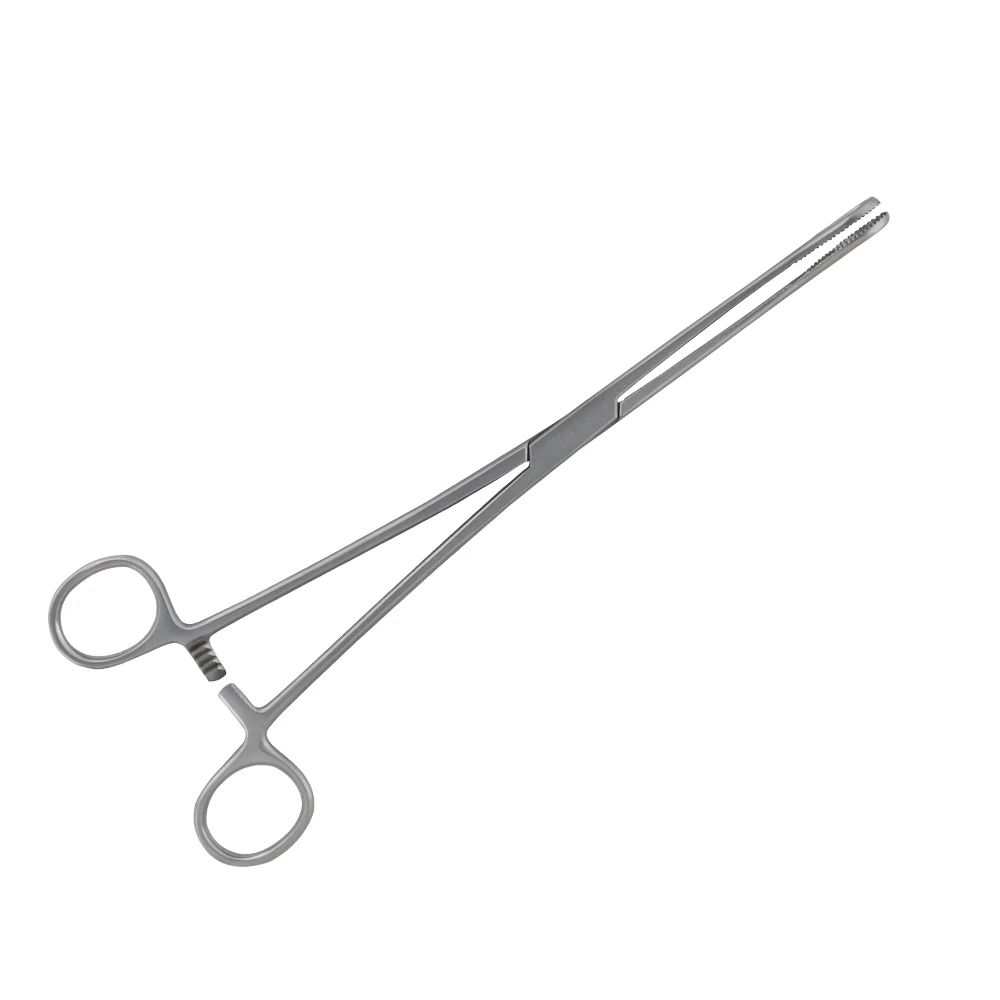 Bozeman Uterine Dressing Forceps - Double Curved Surgical Instruments