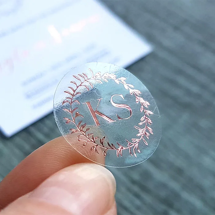 Waterproof Personalized Custom Small Round Adhesive Clear Pp Foil Label ...