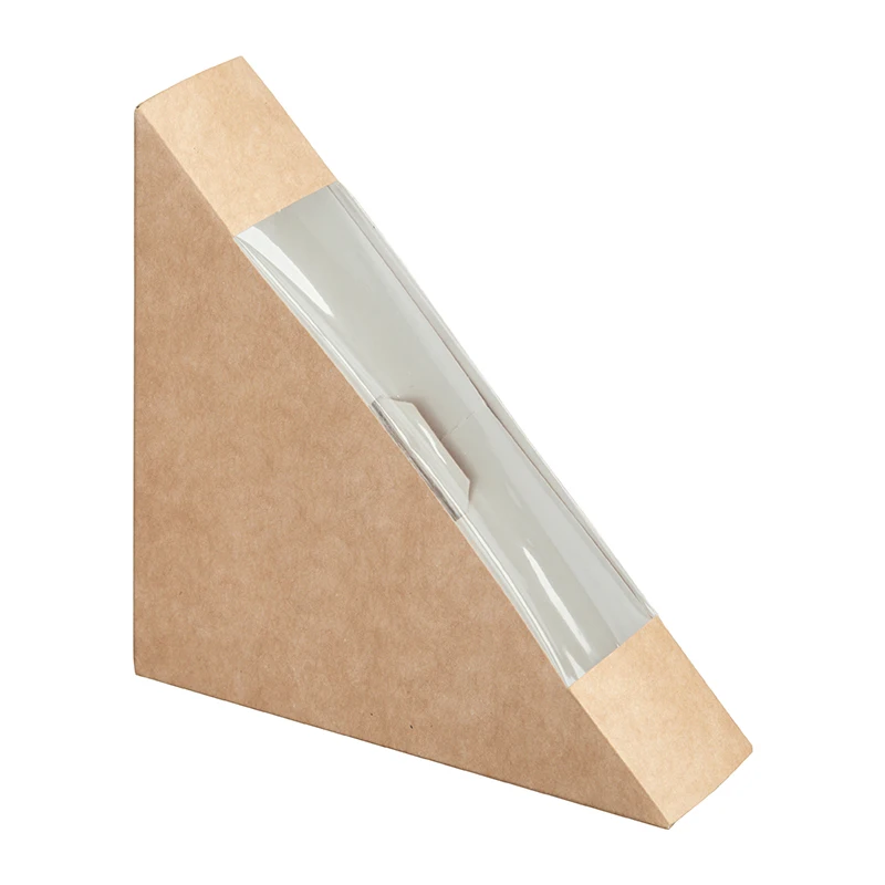 Sandwich Wedge Packaging Box Kraft Paper Cartonboard Sandwich Packaging ...