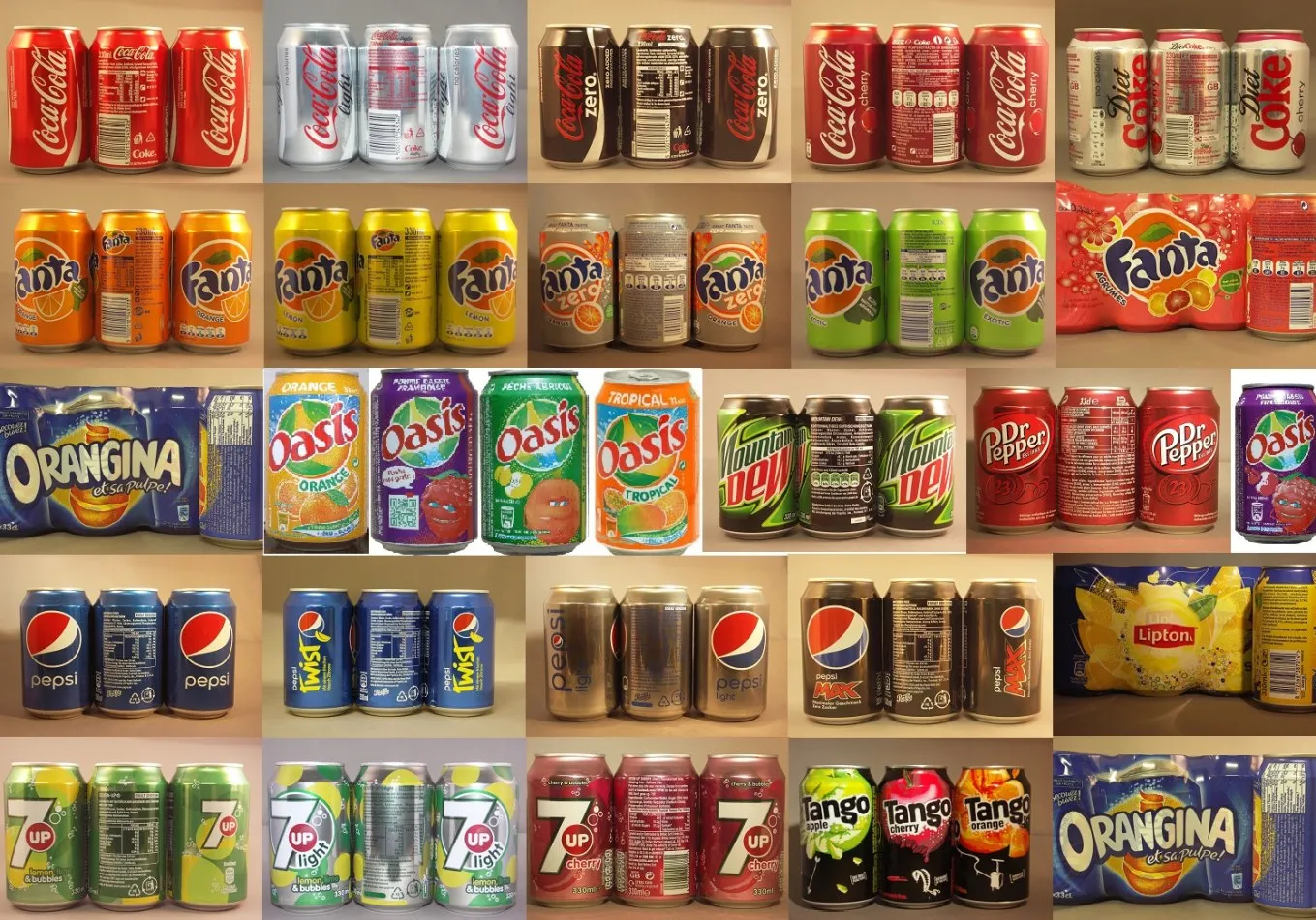 Coca Cola Soft Drinks / Sprite Pepsi Fanta Mirinda Dr Pepper Lemon Ice ...