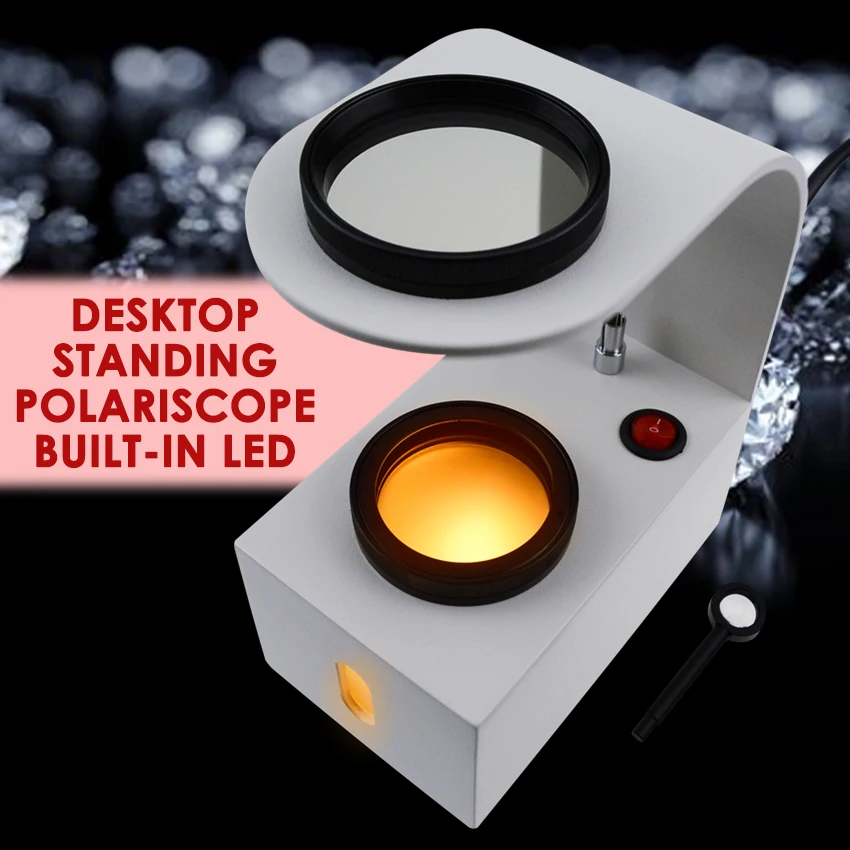 Desktop Standing Polariscope - Built-in LED & Rotatable Platform