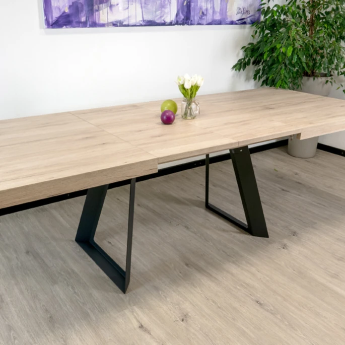 Ram Industrie - Dining Extendable Wooden Table With Metal Legs And ...