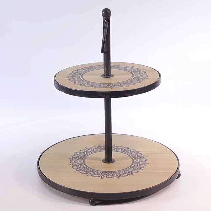 2 Tier Platter Stand Serving Trays And Platters For Wedding Home Party ...
