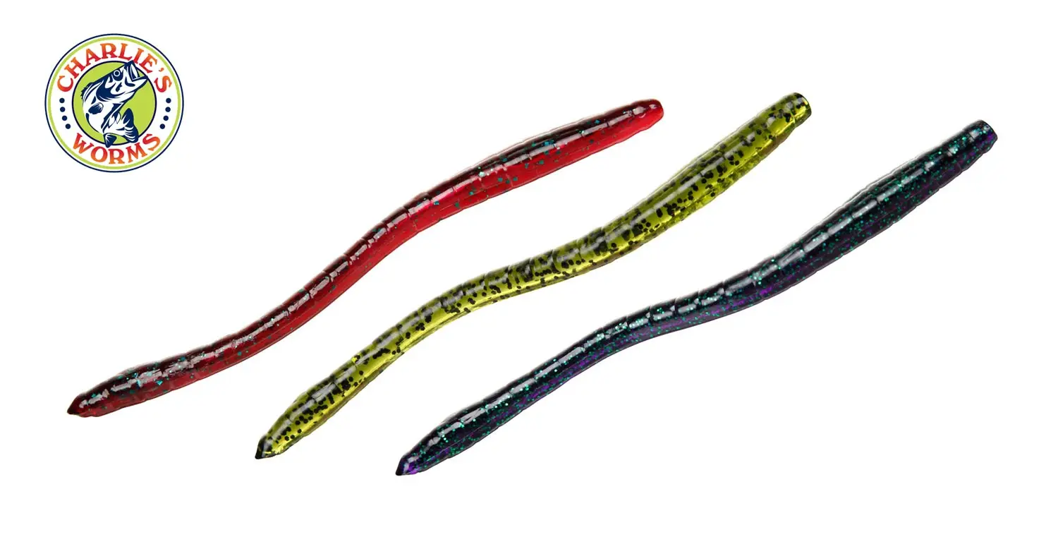 6" Finesse Worm Scented Soft Plastic Bait Artificial Straight Tail Worm ...