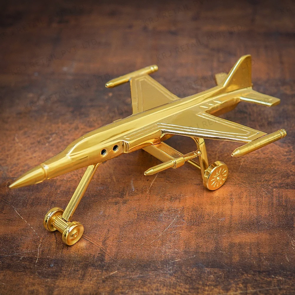 Brass Jet Plane Model Showpiece For Home Office Desk Table Decor Gift 9 ...