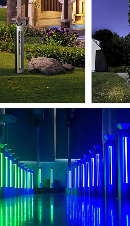 기둥 빛 옥외 통로 차도 Led 빛 건강한 감지기 태양 볼러드 정원 빛 Buy 태양 조명 Bollard 새로운 태양 풍경
