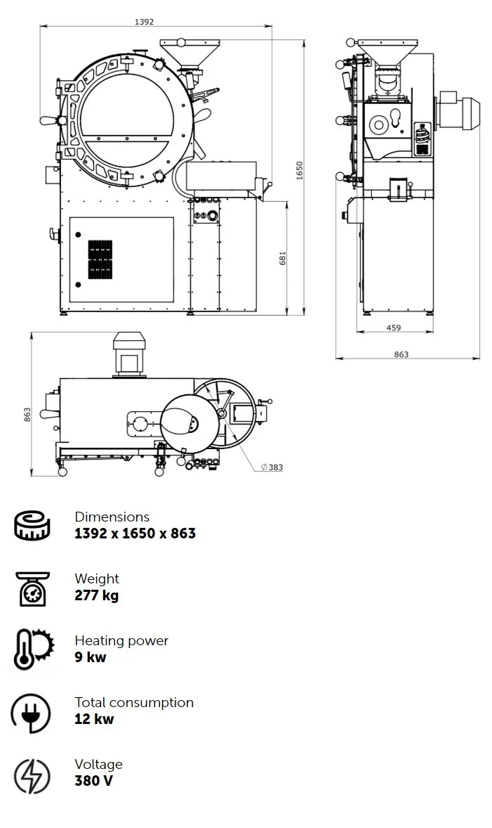 Typhoon coffee shop roaster Products from LLC Typhoon Coffee