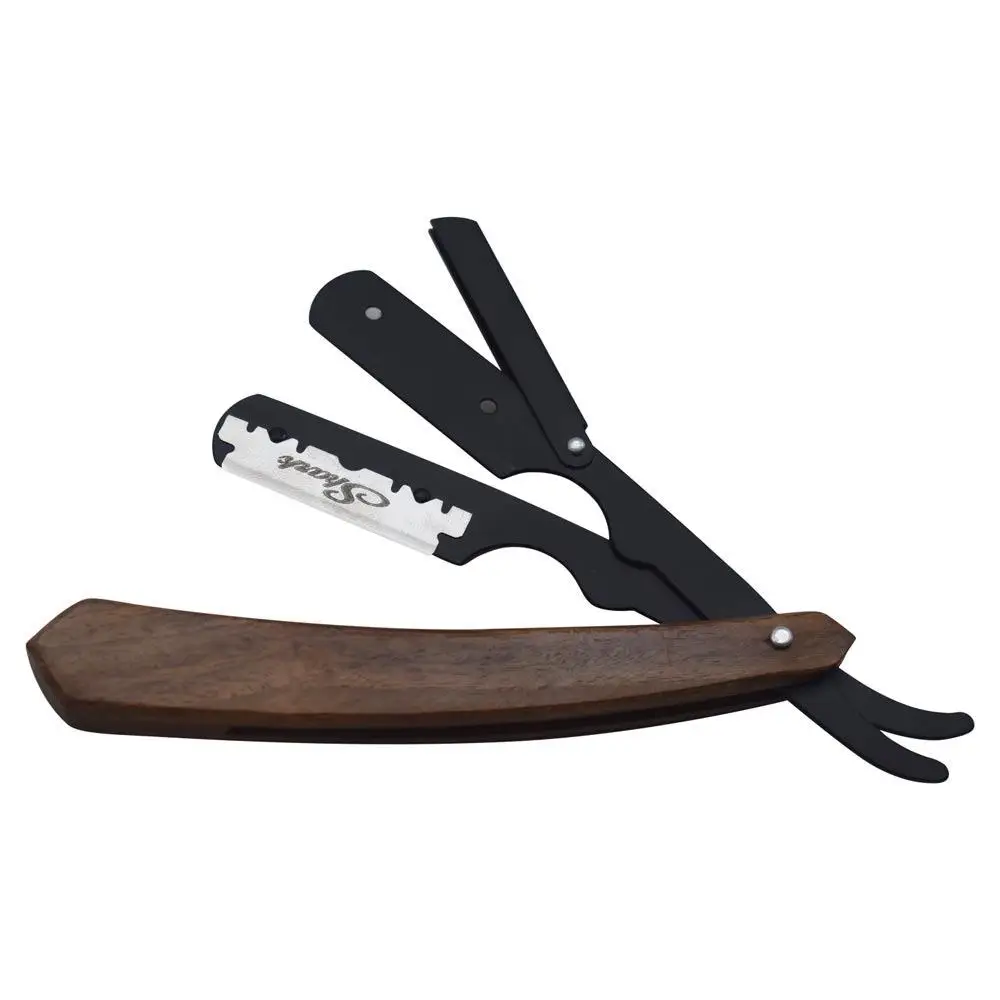 Natural Color Wood Handle Changeable Blade Barber Shaving Razor Custom ...