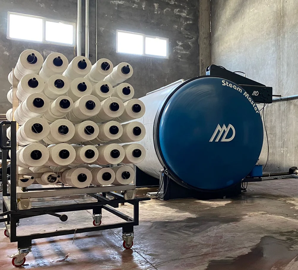 Textile Cone Bobbin Yarn Fixing Conditioning Steaming Machine Steamer ...