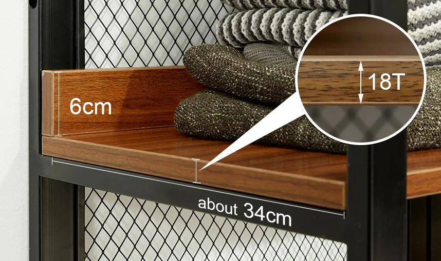 Industrial Metal Wooden Modern Simple Open Bedroom Wardrobe Closet ...