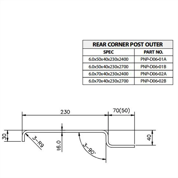 Wholesale Cheap Corten A Steel Container Rear Corner Post