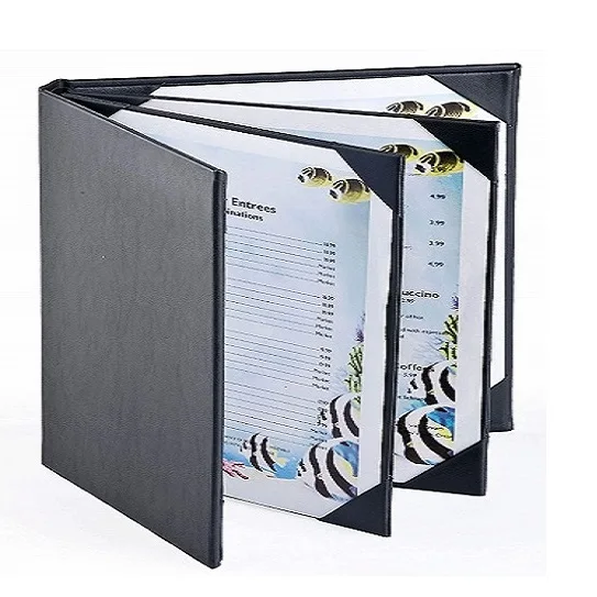 New Trendy Design Leather Made Menu Book Cover Wholesale Leather Menu ...