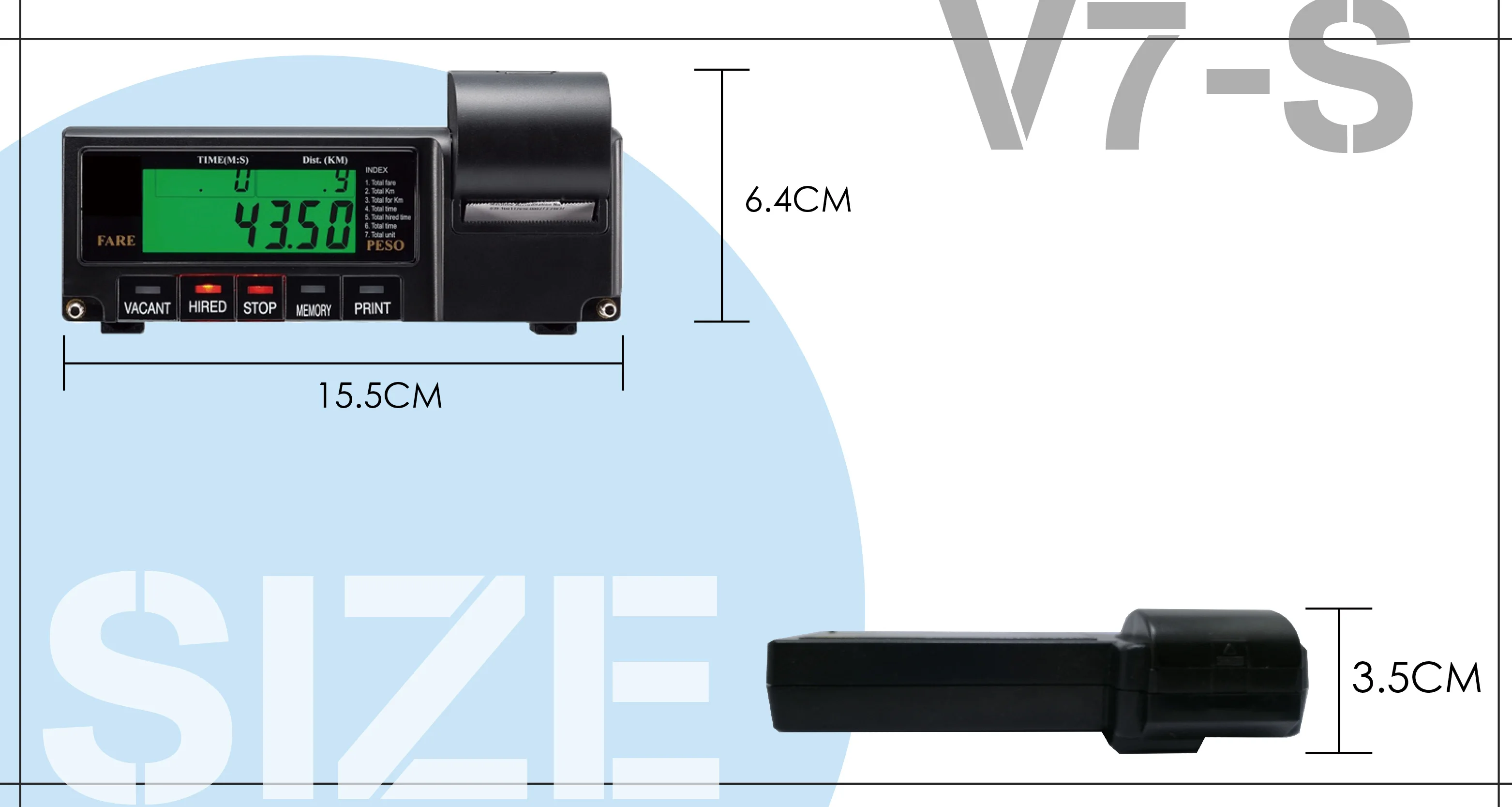Universal Taxi Auto Meter - Simple Operation & High-Brightness LCD Screen