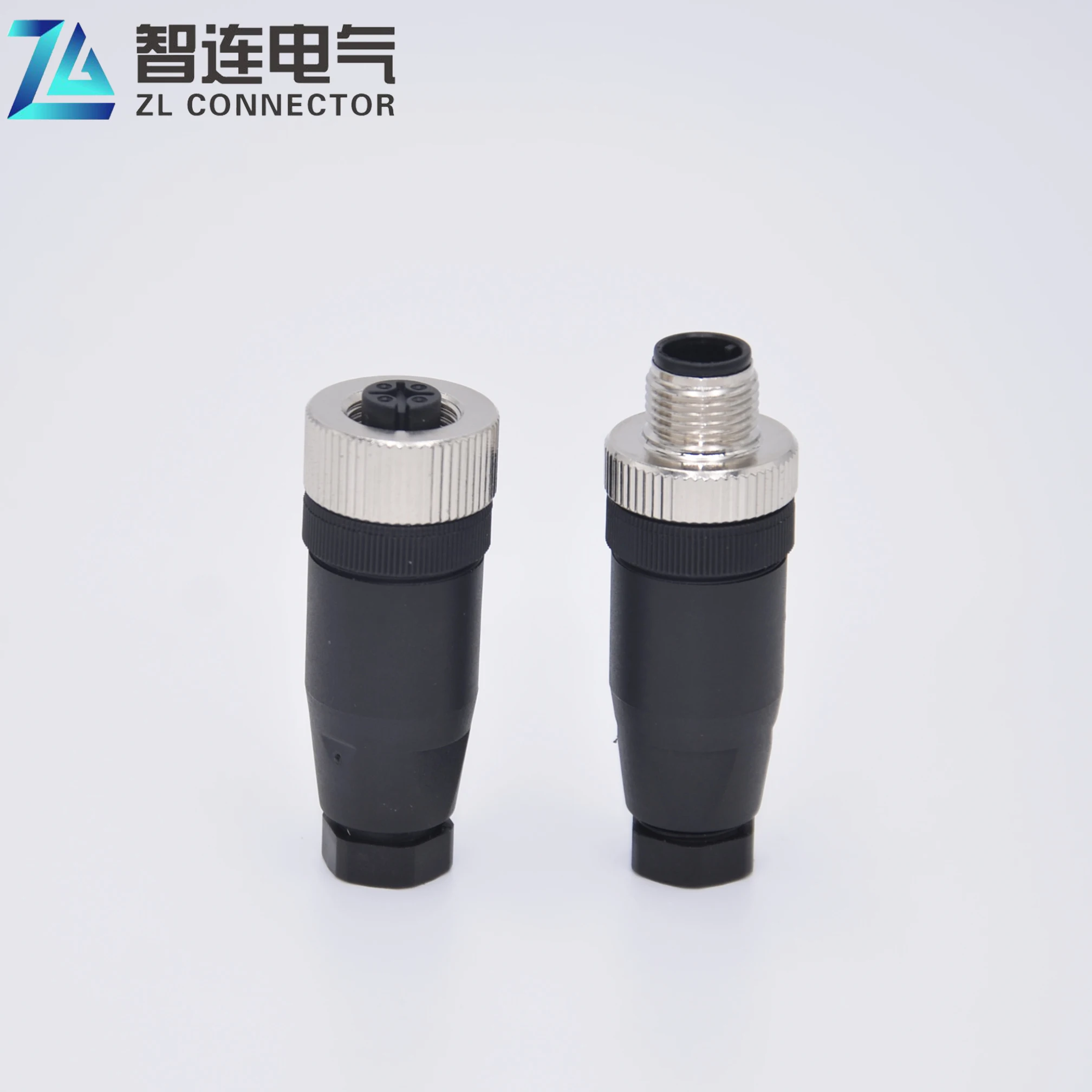 M12 Coupler Screw Assembly Connector Type Male Female Bulkhead M12 ...