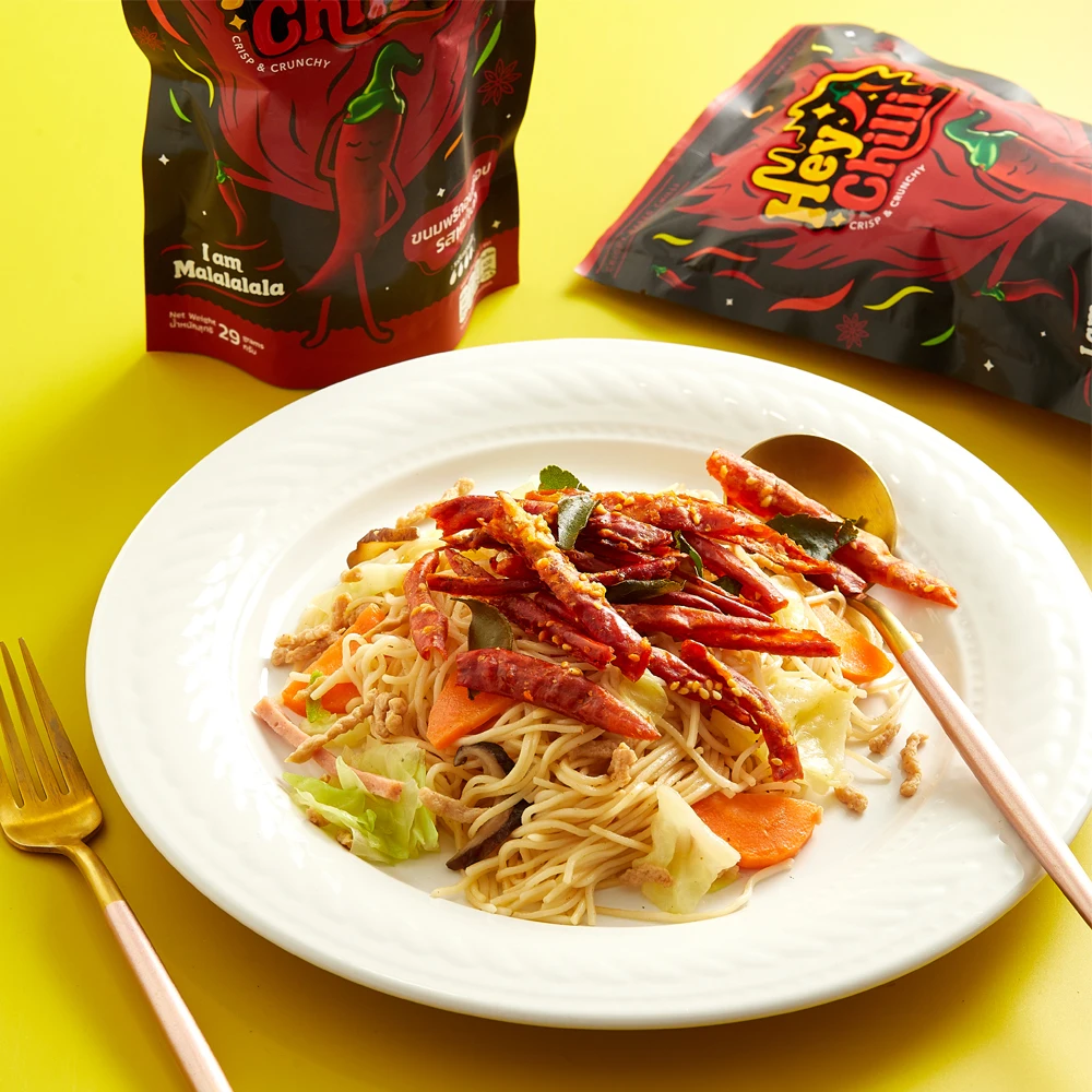 Snack Cryspy Baked Chilli Mala Flavor Brand Hey Chilli - Buy Thai Dried ...