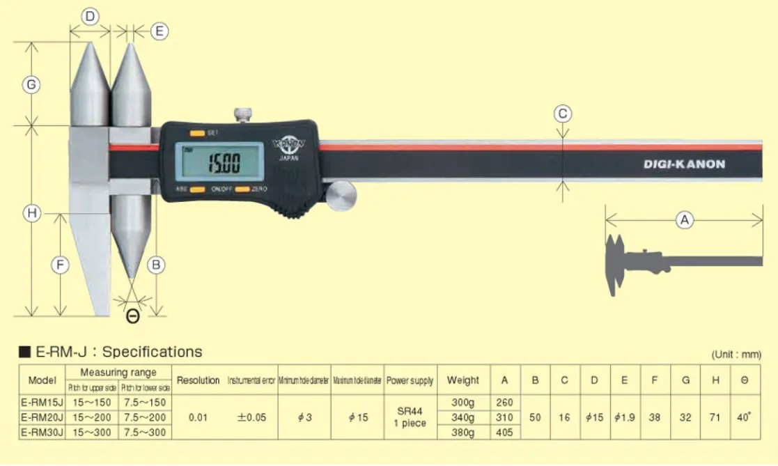 Nakamura Digital Caliper - Precision Centerline Measurement