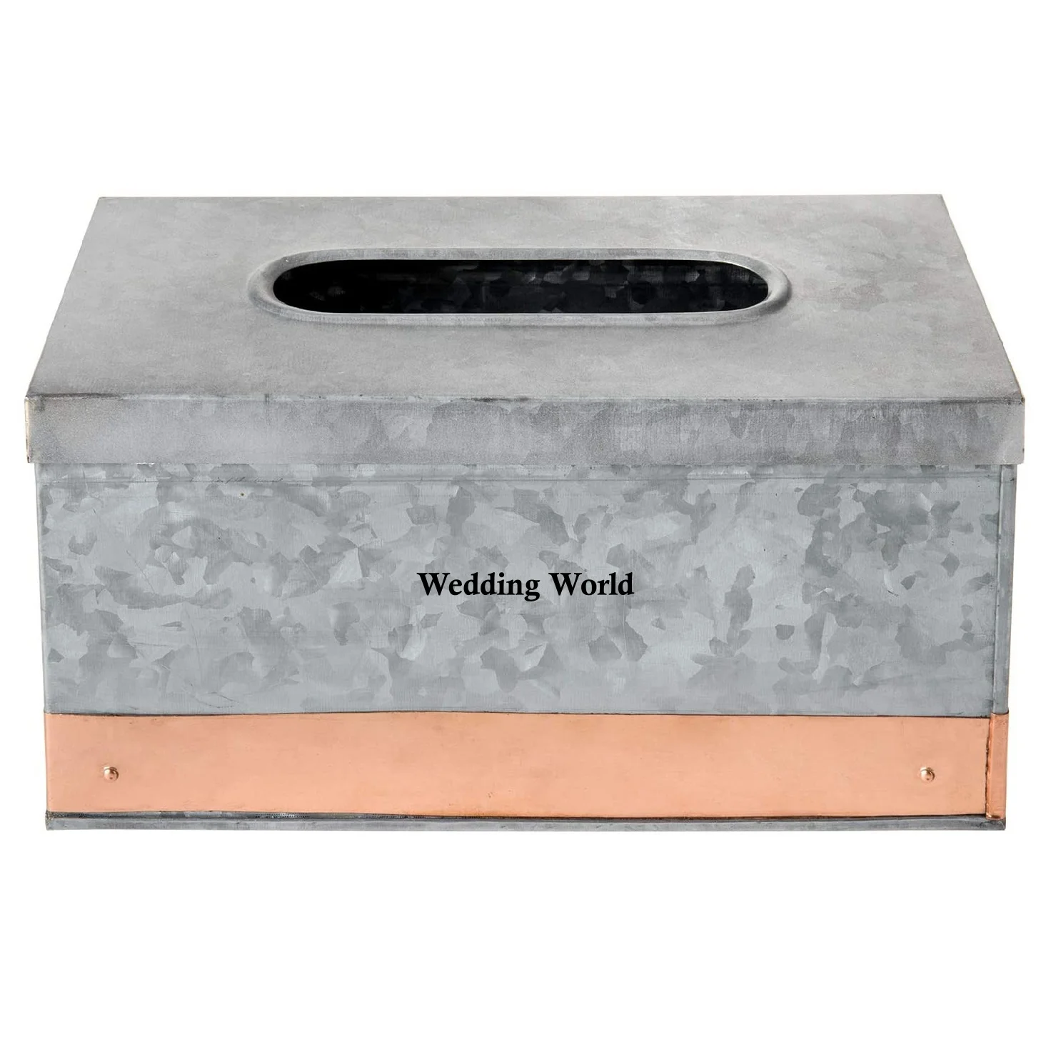 Galvanized Tissue Box Black Powder Coated Handmade Wholesale Napkin Box ...