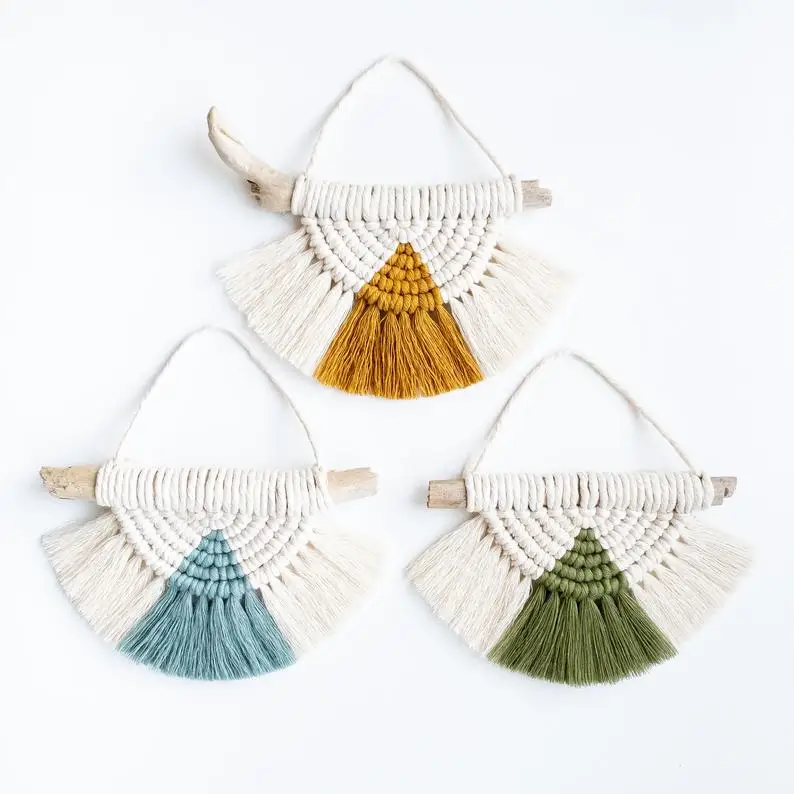 Macrame Wall Hangings Multi Color Macrame Handmade Wall Decor Boho ...