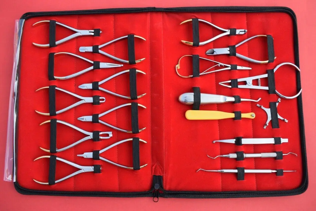 Basic Orthodontics Dental Instruments Set 19 Pcs Composite Kit High ...