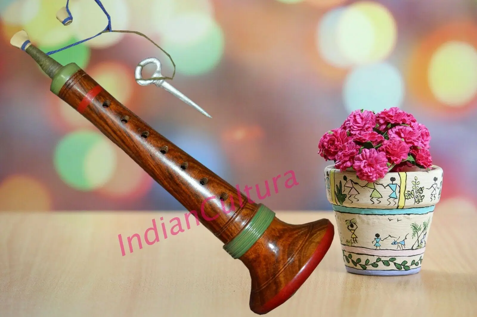 Musical Instrument Hand Painted Shehnai Shehnai Pakki Sheesham Wood In ...