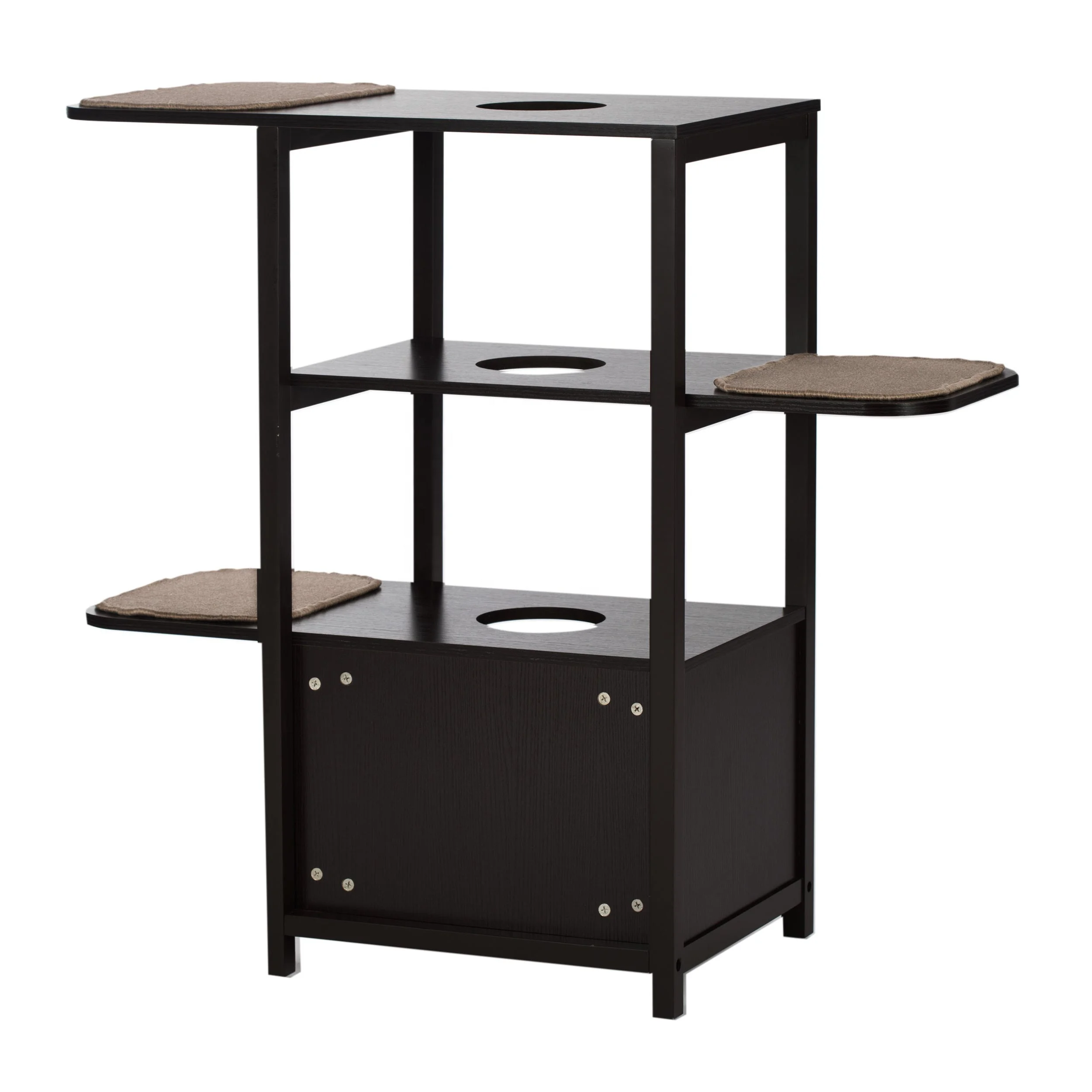 Kitty Home Wood Cat Play Tree Pyramid Tower With Rest Bed - Buy Cat ...