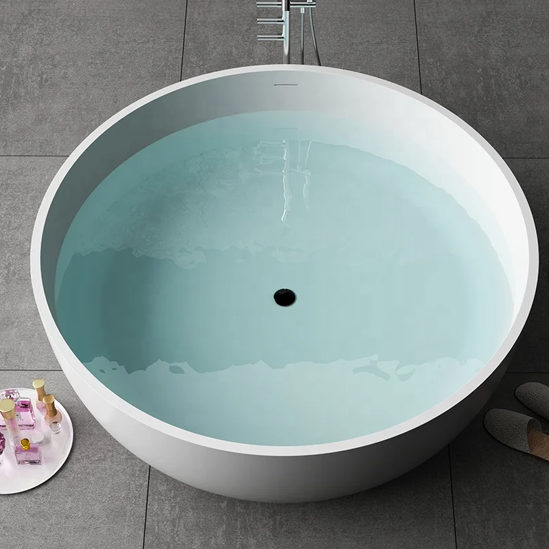 Round Shape Stone Tub - Solid Surface Artificial Bathtub