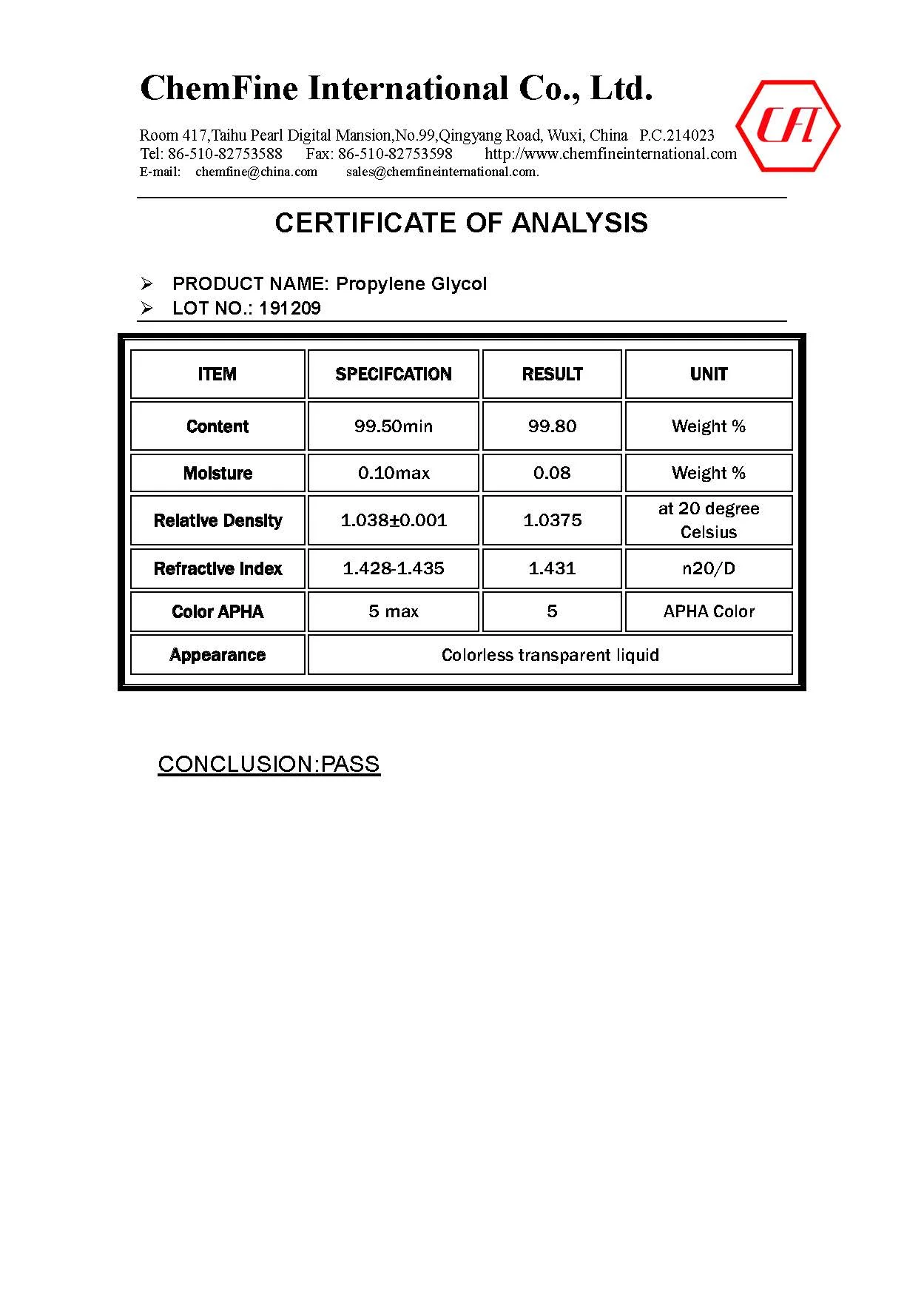 Propylene Glycol Solvent - High Purity Grades for Industry