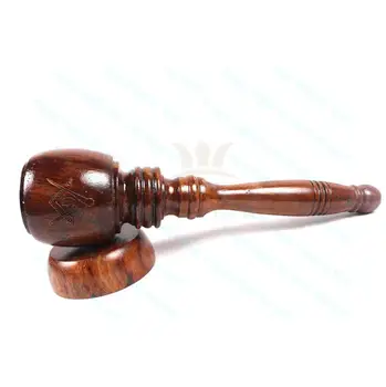Masonic Regalia Upright Walnut Wood Gavels And Sound Block - Buy ...