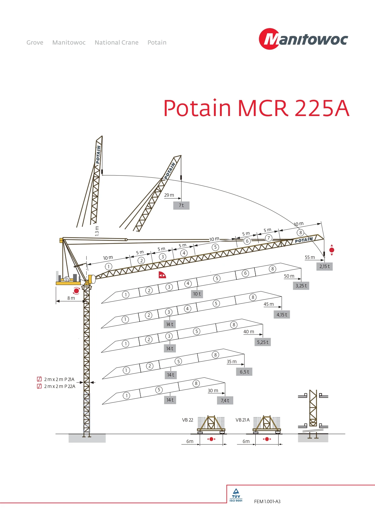 Tower Crane Potain Mcr225a - Buy Tower Crane,Potain Mcr225a,Used Potain ...