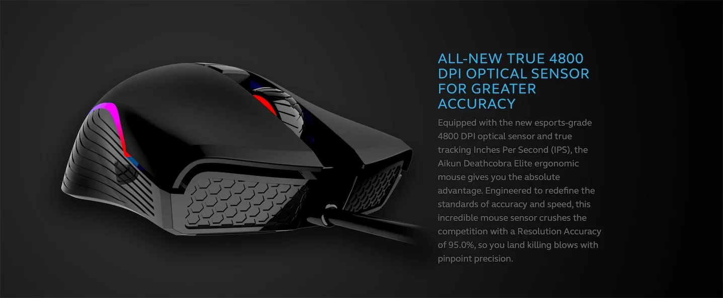 GX66 Programmable Optical Gaming Mouse - 7200DPI RGB