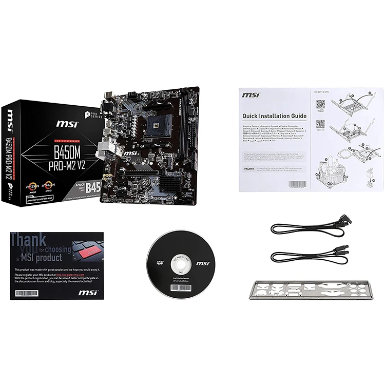 MSI ProSeries B450M PRO-M2 V2 AM4 Micro-ATX Gaming Motherboard
